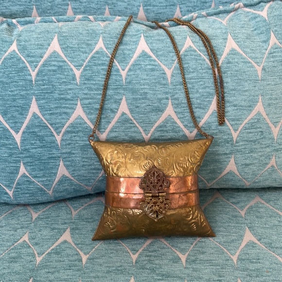 Bags | Vintage 193s Brass And Copper Pillow Purse | Poshmark